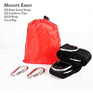 Adjustable Tree Swing Straps - Universal Mounting for Rope Swing Seats, Quick Setup for Indoor/Outdoor Use, Durable & Safe Material, Ultimate Tree Protection, Includes Carry Bag – SereneLife SLSWNG10