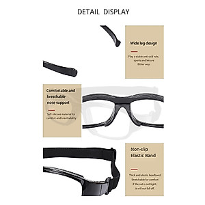 SooGree Sport Goggles Glasses Squash & Racquetball Goggles Basketball Glasses Adjustable Strap Resistant Impact