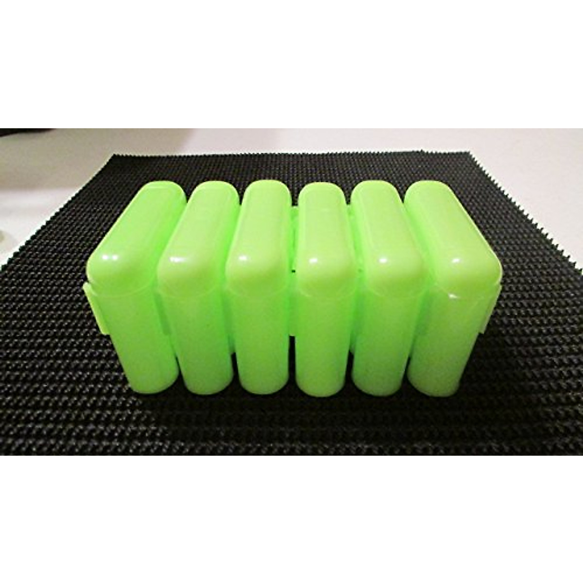 APGOLF 4 New 1 oz Gold Mining Glass Vials and Vial Case Holder Interlocking Nesting Green