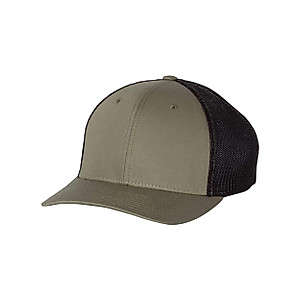 Richardson Fitted Trucker with R-Flex L/XL Royal/ White