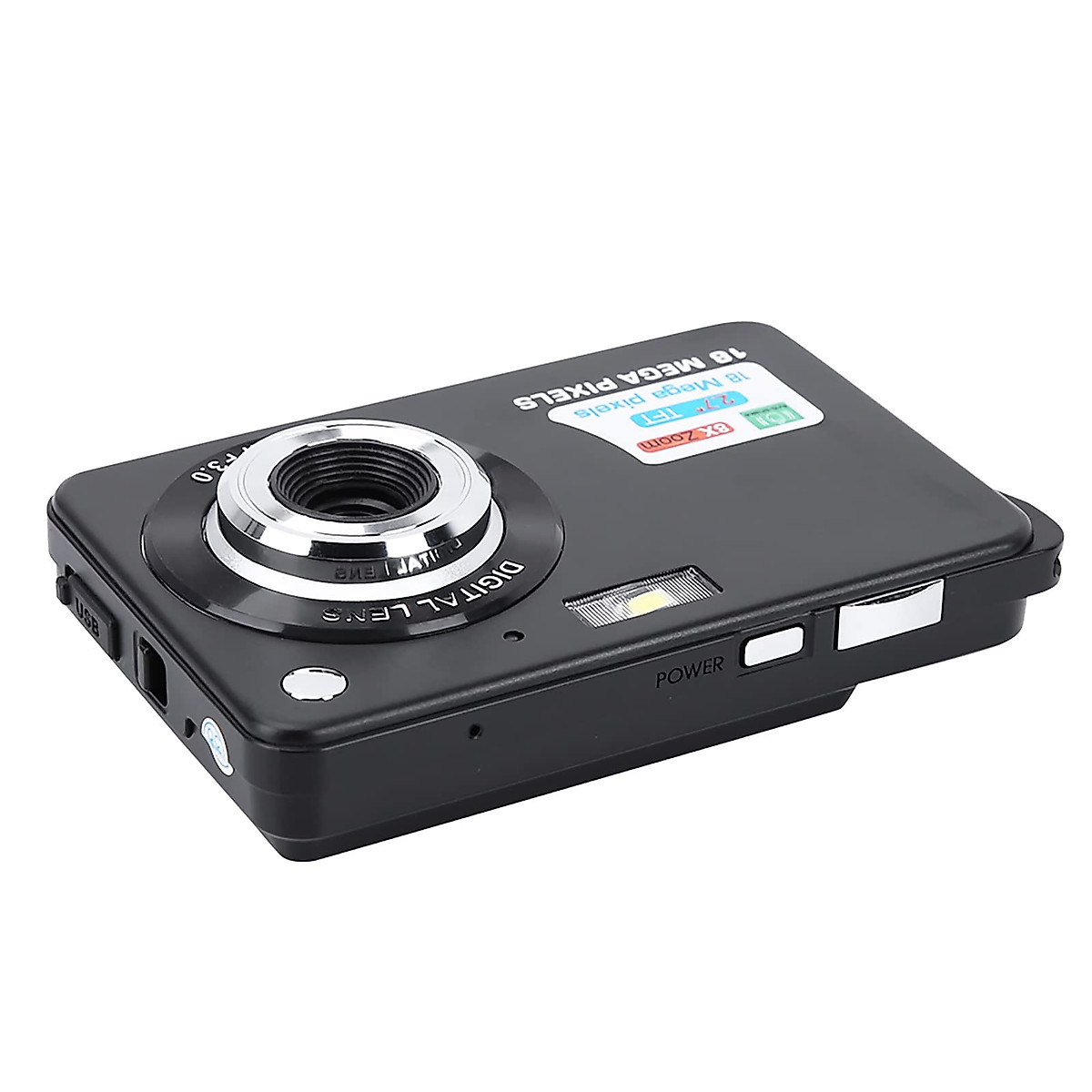 Silver Camera,Decent Camera for Photography,Childrens Camera 2.7 Inch Sn 1080P Hd Children Toy Digital Video Camera Kids with Battery Silver (Bliack)