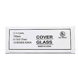 microscope accessories cover glasses Glass Microscope Cover Slip 22mm Length, 22mm Width(1000 pcs.)
