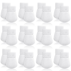 12 Pairs Preemie Mittens for Girls Boys Preemie Hand Mitten Premature Baby Mittens Preemie Gloves for Newborn Infant Toddler (White)