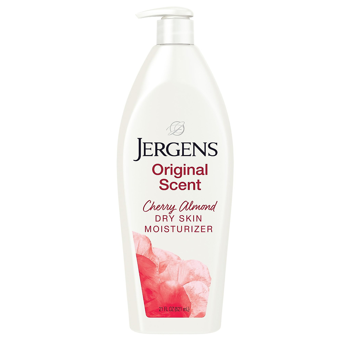 Jergens Original Scent Dry Skin Body Lotion, Hand and Body Moisturizer, Cherry Almond Essence, Dermatologist Tested, 21 Oz