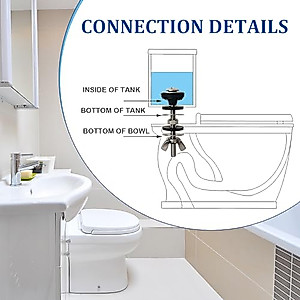 Universal Toilet Tank to Bowl Bolt Kit, Heavy Duty Toilet Tank Replacement Kit, Waterproof and Rustproof Stainless Steel Toilet Tank Bolts(2 PCS)
