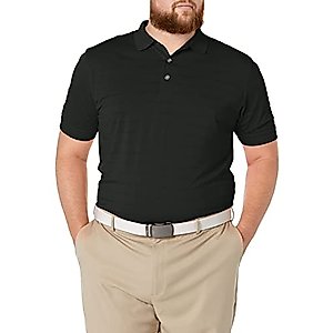 Callaway Men's Basic Short Sleeve Opti-Vent Open Mesh Polo Golf Shirt , Black, Small
