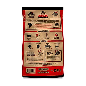 Kick Axebreaker Quebracho Hardwood Premium Lump Charcoal, 20 Lbs. Bag, XL Pieces, Black (KAB-CHAR-20-XL)
