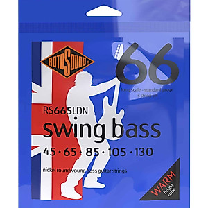 Rotosound RS665LDN Nickel 5 String Bass Guitar Strings (45 65 85 105 130)