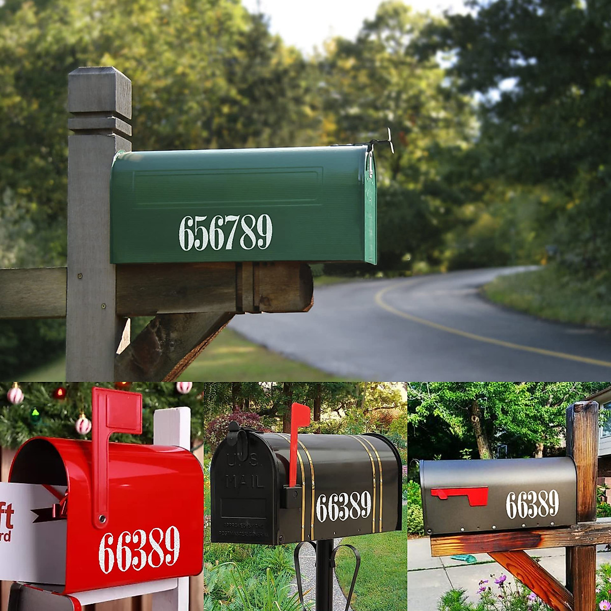 3 Pack Mailbox Numbers 0-9, Waterproof 3 Inch Reflective Sticker Decal, Self Adhesive Mailbox Number for Signs, Door, Cars, Trucks, Home, Business, Address Number (3inch 3PCS)