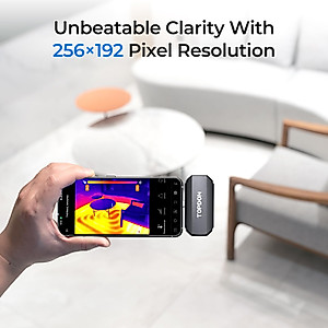 TOPDON TC001 Thermal Imaging Camera Android, 512x384 Super IR Resolution Thermal Imager with Secondary Analysis, Test Report, Temp Alarm, -4°F~1022°F TEM Range for Smartphones(not for iOS)