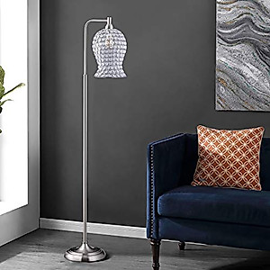 Safavieh Lighting Collection Izzy 62-inch Nickel Iron Arc Floor Lamp (LED Bulb Included) FLL4088A
