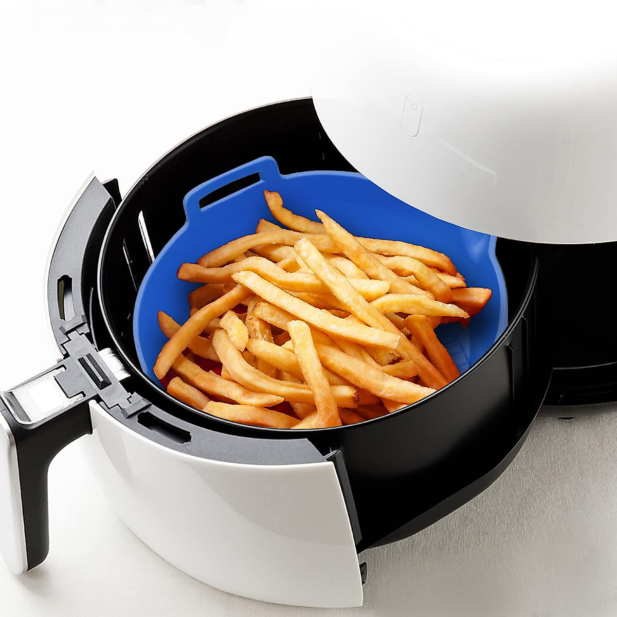 FRYDAY Platinum Silicone Air Fryer Liner - 8” Air Fryer Liners Fit Most 4 QT, 6 QT, 8 QT Air Fryer Basket - Reusable and Dishwasher Safe Silicone Airfryer Liners - Non-Toxic Air Fryer Accessories