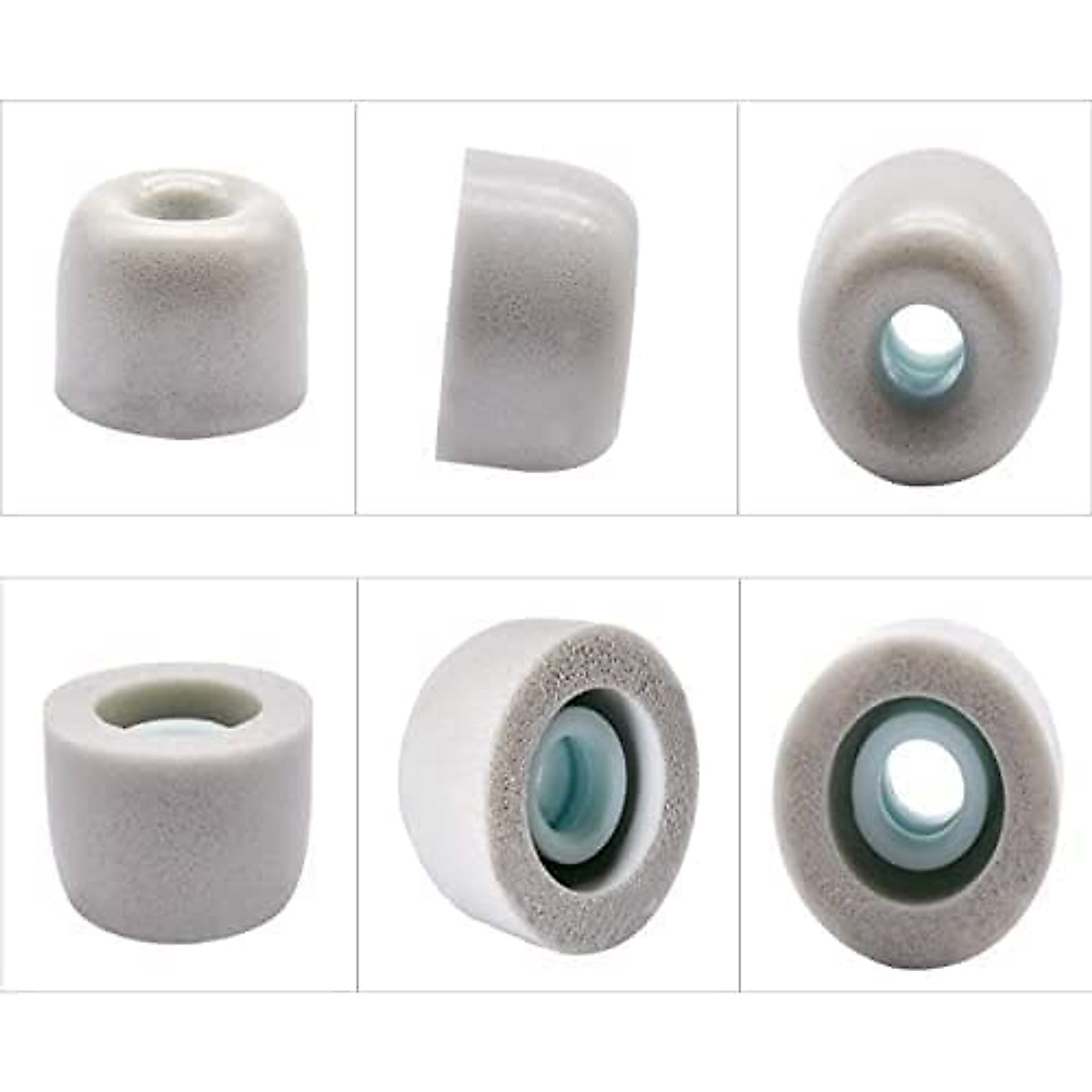 Zotech 6 Pieces Replacement Memory Foam Ear Tips for Sony WF-1000XM4 / WF-1000XM3 (S/M/L, Grey)