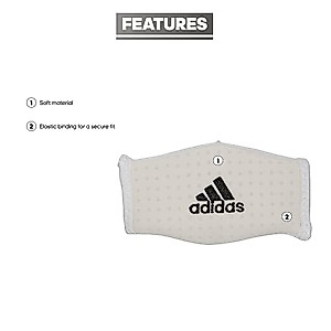 adidas Football Helmet Chin-Strap Pad, White, One Size