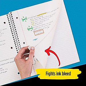 Five Star Spiral Notebooks, 6 Pack, 1-Subject, Wide Ruled Paper, 10-1/2" x 8", 100 Sheets, Assorted Colors Will Vary, 6 Count (Pack of 1)