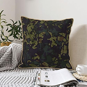 Augenstern Zippered Pillow Protectors Cover Case Camo-Hunting-Grassland Decorative Throw Pillow Cover Square Cushion Case 20"X20"