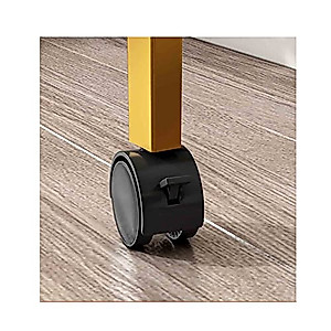 60.3 Inch Portable Garment Racks,Heavy Duty Multifunctional Household Clothes Racks,Gold Freestanding High Capacity Coat Shelf,Lockable Wheels(Size:60cm)