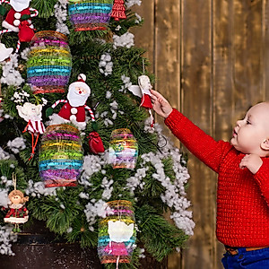 Christmas Deco Mesh Wreath Supplies Deco Mesh 10 Inch Ribbon Poly Mesh Ribbon Colorful Metallic Mesh Ribbon for Christmas Tree Party Wedding Garland,10 Inch x 30 Feet (2 Rolls)