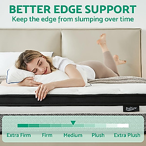 Full Mattress, 10 Inch Full Size Hybrid Mattress, Full Mattress in A Box, Memory Foam & Individually Pocket Spring for Pain Relief, Medium Firm Full Mattresses