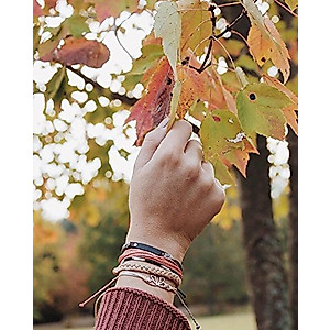 Pura Vida Solid Coral Bracelet - Handcrafted with Iron-Coated Copper Charm - Wax-Coated, 100% Waterproof