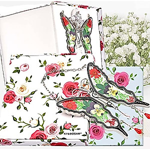 KY&BOSAM Suncatchers Love You Forever Butterfly Mom Gifts, Gift for Mom from Daughter Son, Suncatcher Gifts for Women Ornament for Windows Wind Chime with Pressed Flower Butterfly Embedded in Glass