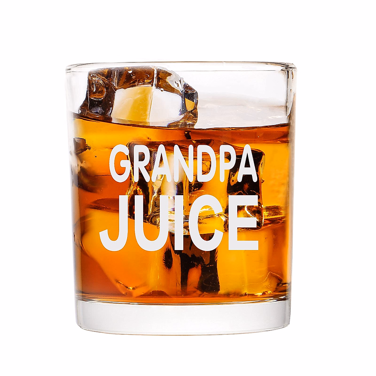 Unique Grandpa Gift, Grandpa Juice Whiskey Glass, Old Fashioned Glasses on Father’s Day, Scotch Glass Gift to Grandpa, New Grandpa, Dad from Grandson, Granddaughter, 10 Oz