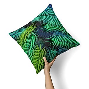 iiRov Summer Design Ink-Fuzed Decorative Throw Pillow - Retro Summer Jungle v1