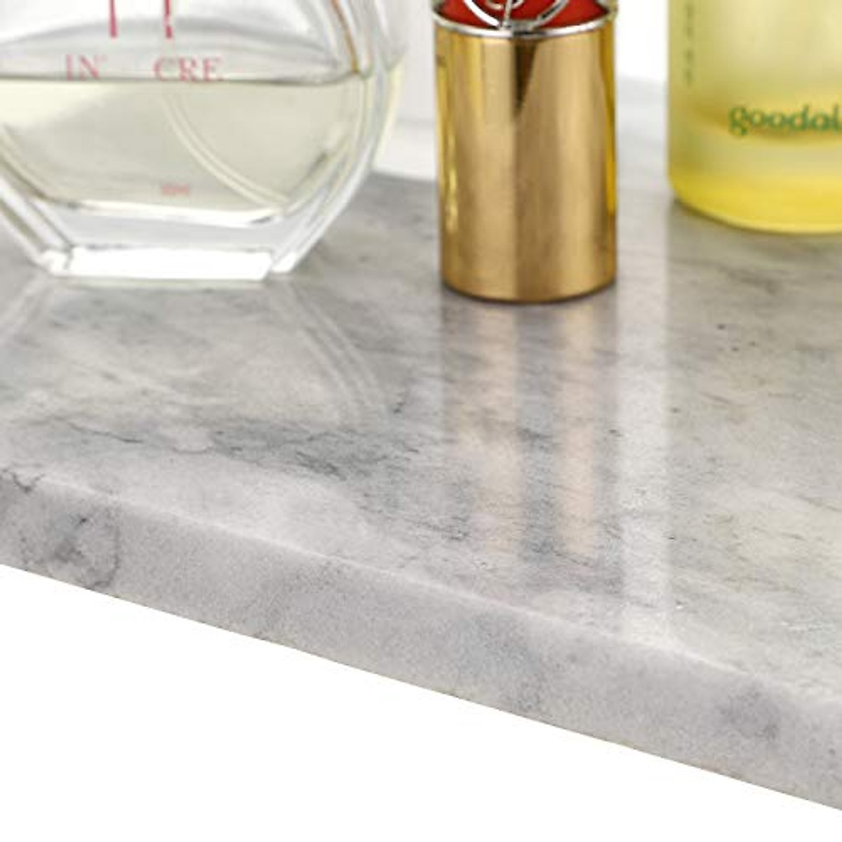 Hipiwe Marble Vanity Tray Dresser Perfume Tray Bathroom Counter Tray Marble Decorative Tray Candle Tray Marble Serving Tray Marble Cutting Board for Kitchen, 10.2"x 6.3"