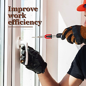 Magnetic Screw Holder Rings, 1/4 Inch/ 6.35 mm Screwdriver Driver Bits Magnetizer for Electric Drill and Hand Tools, Red (5 Pieces)