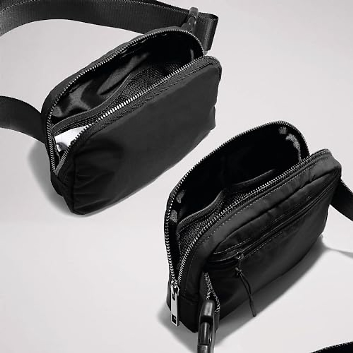 YOSHUYUKI Fanny Pack Crossbody Bag Trendy Waterproof Small Sling Cross Body Purse for Women Men Fashion Waist Packs Mini Belt Pouch Chest Bum Hip Lulu Dupes Travel Vacation Running Black