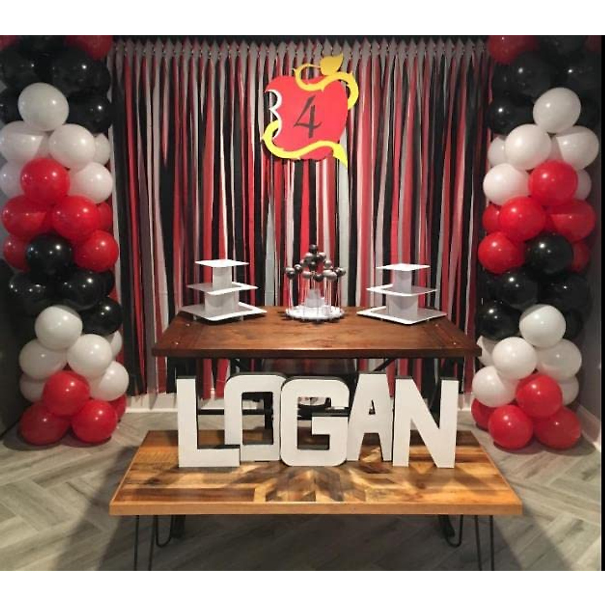 100 Premium Quality Balloons: 12 inch Red and White Latex Balloons/Wedding/Birthday Party Decorations and Events Christmas Party and etc.