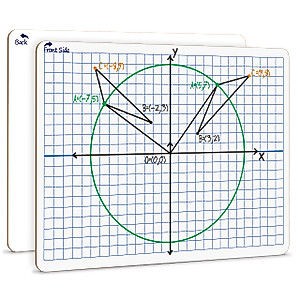 Scribbledo Dry Erase XY Axis Graph Lap Boards 9” X 12” for Student and Classroom Use Math White Board Double Sided White Board