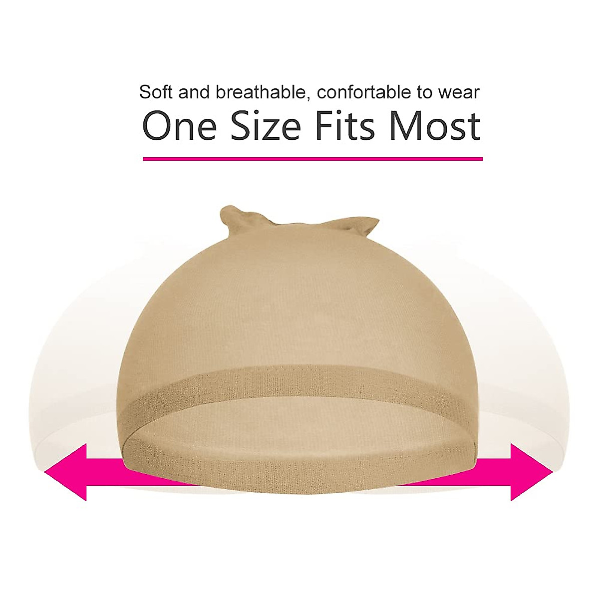 4 Pcs Stretchy Nylon Wig Caps, Brown Skin Tone Wig Cap for Women, Bald Cap for Wigs