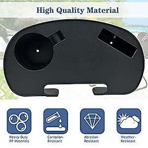 Zero Gravity Chair Cup Holder Set of 2, Durable Zero Gravity Chair Tray, Zero Gravity Lounge Beach Recliner Chair with Mobile Phone Slot, Cup Holder Slot, Zero Gravity Clip On Tray/ Table