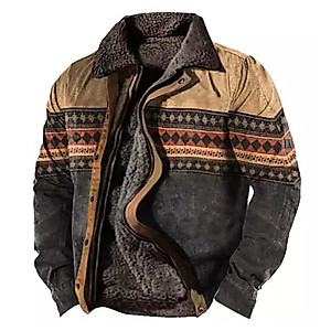 DMOYALA 2024 Men's Hooded Sweatshirt -Tribal Aztec Printed Long Sleeve Pullover Sweatshirt - Vintage Graphic Hoodies Tops L