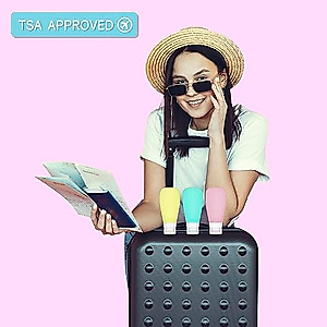 Silicone Travel Bottles for Toiletries TSA Approved Travel Size Containers Set 3 Pack Portable Leak Proof Refillable Cosmetic Squeeze Bottles Shampoo Hair Conditioner Body Lotion Bath Shower Gel