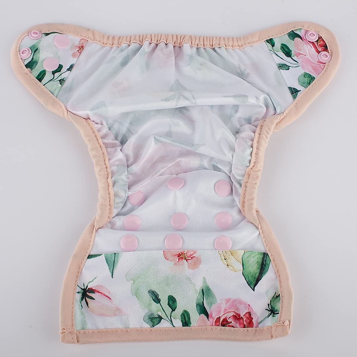 3 Newborn Baby Diaper Nappy Covers 8lbs-10lbs for Girls (Floral Bloom Rabbit Pack)