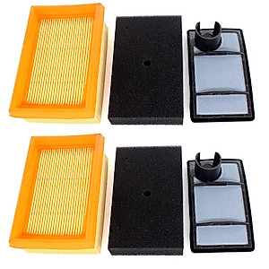 AISEN Pack of 2 Air Filter Kits for Stihl BR350 BR430 BR450 BR450C-EF SR430 SR450 Blower