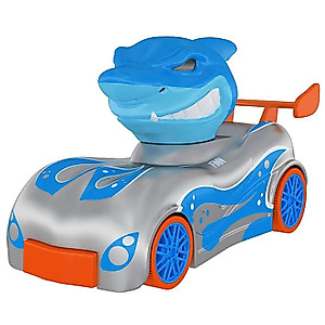 Knuckle Headz Duo Head Poppin' Quick Shot Pull Back Crash Derby Race Cars - Finn The Shark and Rex The Dinosaur