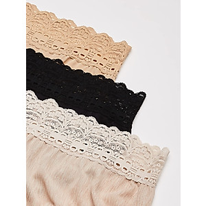 Olga Women's Secret Hugs 3 Pack Hipster Panty, French Toast/Black/Butterscotch Woven Texture Print, XL