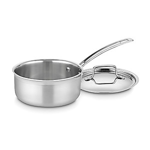 Cuisinart MultiClad Pro Stainless 6-Quart Saucepot with Cover & MultiClad Pro Stainless Steel 1-1/2-Quart Saucepan with Cover