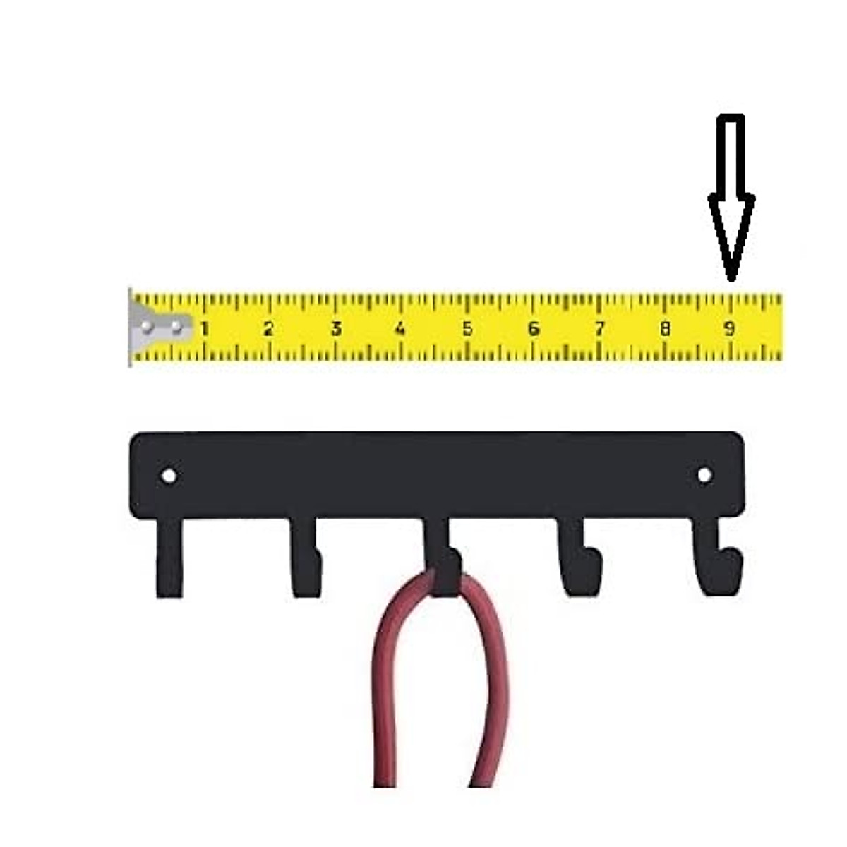 The Metal Peddler Touring Motorcycle Motorbike #3 - Key Rack Holder for Wall - 9 inch Wide - Made in USA