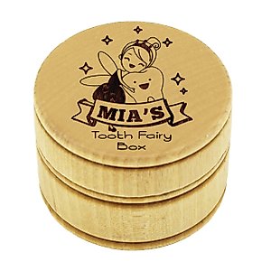 My Personal Memories Custom Personalized Wood Tooth Fairy Keepsake Box Holder for Boy or Girl - Monogrammed and Engraved