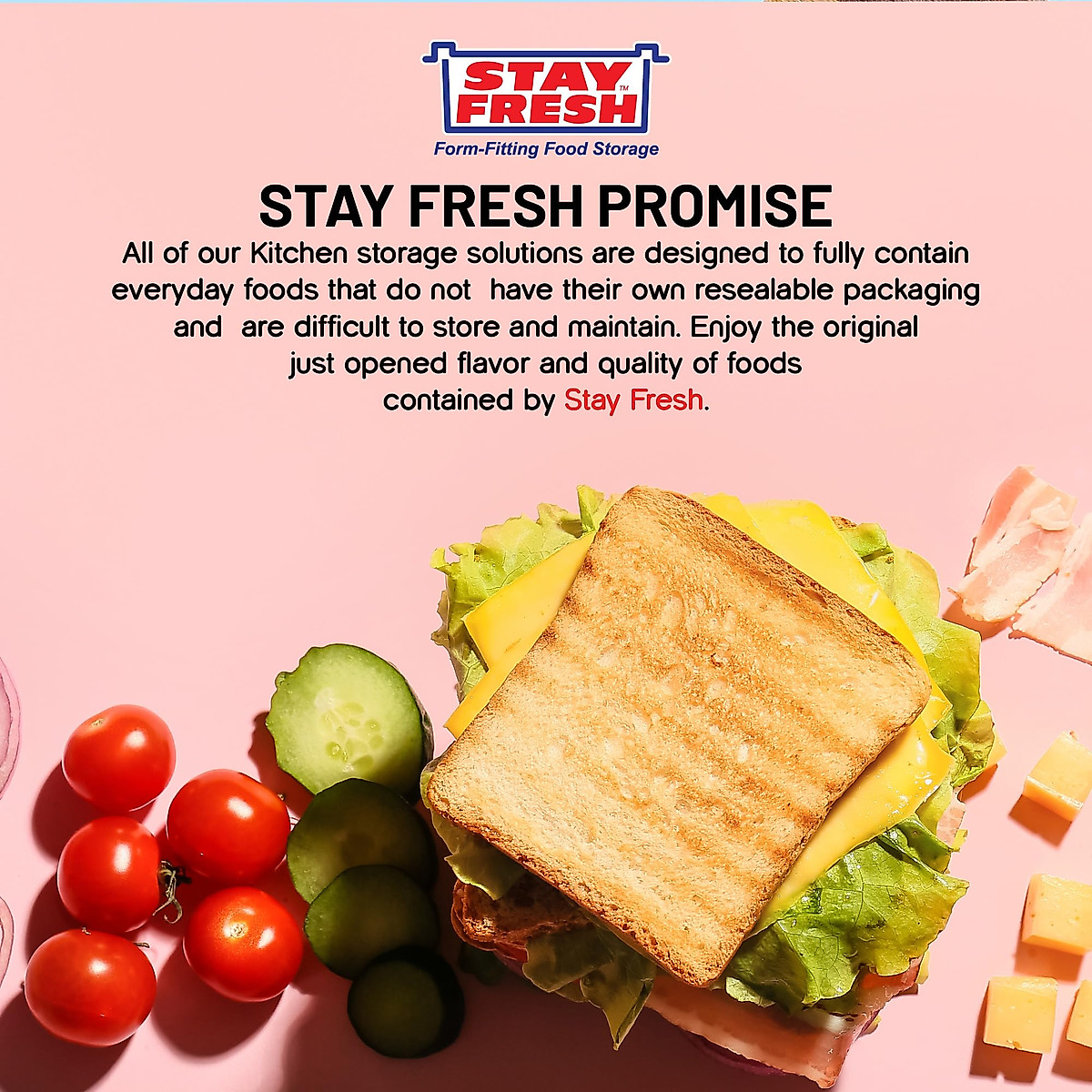 American Cheese Slice Storage Container - Stay Fresh Clear Plastic Cheese Slice Holder that is Dishwasher Safe, BPA Free. Air tight Cheese Container for your Pantry, Counter, Refrigerator