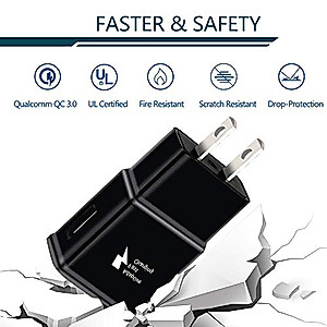 Fast Charging Block, USB Adaptive Fast Charger Box Android Cell Phone Wall Quick Tablet Charger Plug Adapter Compatible Samsung Galaxy S10 S9 S8 S7 M10 A10e J7 Note8 9 / G7 Plus EP-TA20JBE (2 Pack)