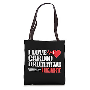 Fitness Motivation Quote - Cardio Drumming - Funny Workout Tote Bag