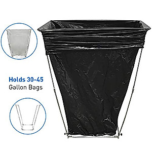 EasyGo Trash Bag Holder – Outdoor Leaf Bag Stand – Multi-Use Garbage Bag Holder Frame - Holds 30-45 Gallon Bags - Great for Camping, Leaves, Gardening and Parties