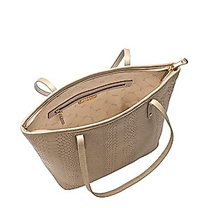 GiGi New York Women's Zip Taylor Embossed Python Tote