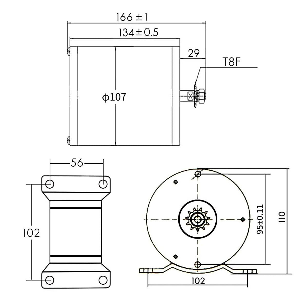 Kathring Electric Brushless Motor Complete Kit, DC 48V 2000W Electric Drive Bike Conversion Kit for E-bike Scooter Bicycle Conversion Drive Motor, DIY Part