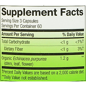 Nature's Way Echinacea Herb Capsules, 180 Count